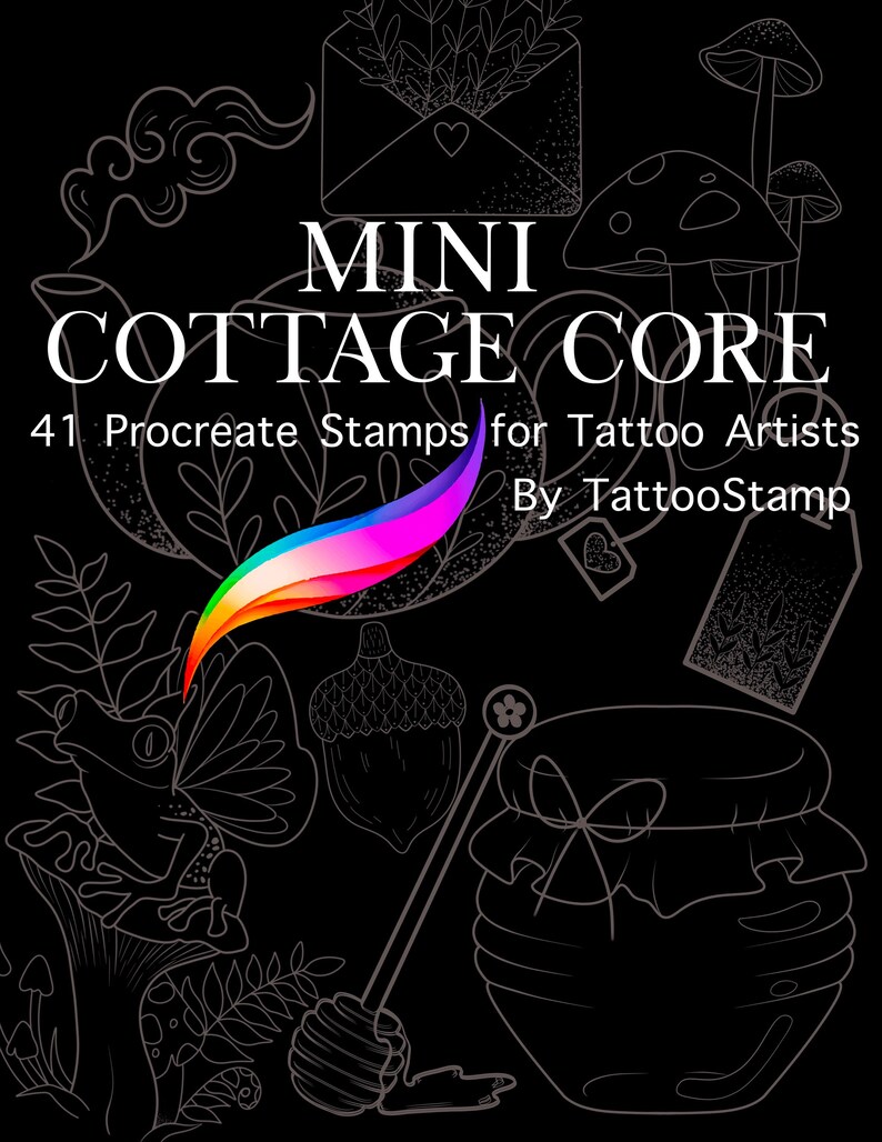 Cottagecore Tattoo Stamps for Procreate Cottage Core Brush - Etsy