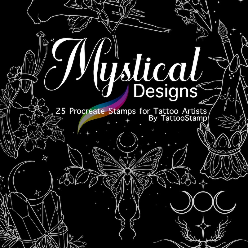 Mystical Tattoo Clipart - Etsy