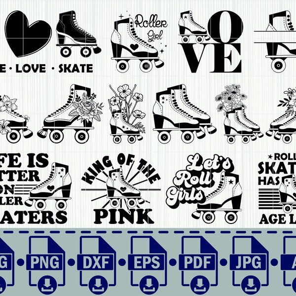 Roller Skating Svg - Etsy