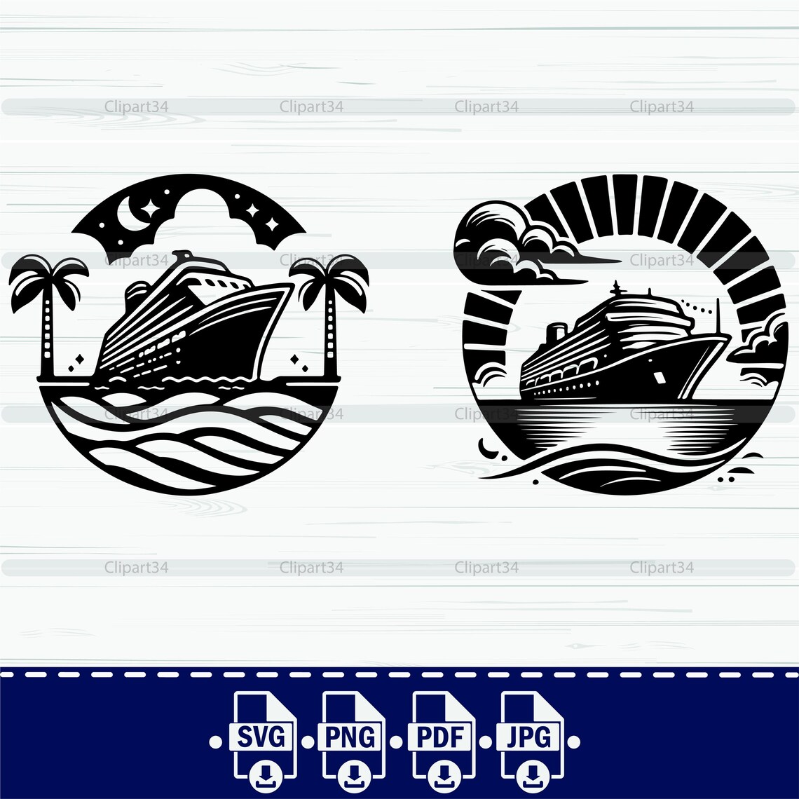 Cruise Svg, Cruising Ship Png Jpg Cricut File Cut File Silhouette ...
