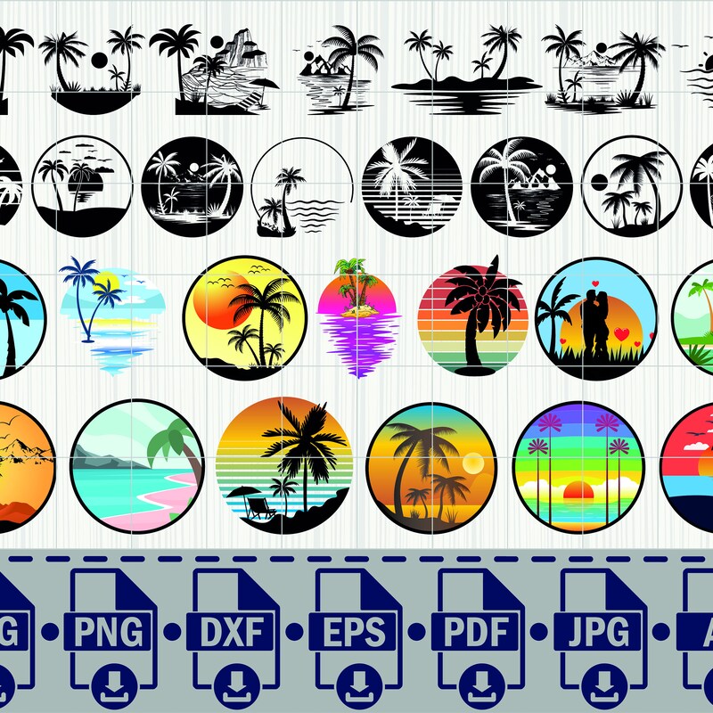 Pink Palm Trees - Etsy