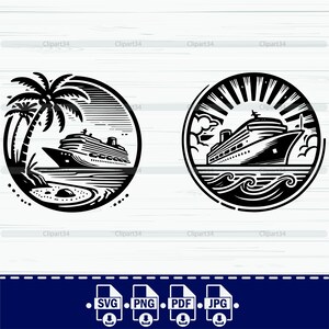 Cruise Svg, Cruising Ship Png Jpg Cricut File Cut File Silhouette ...
