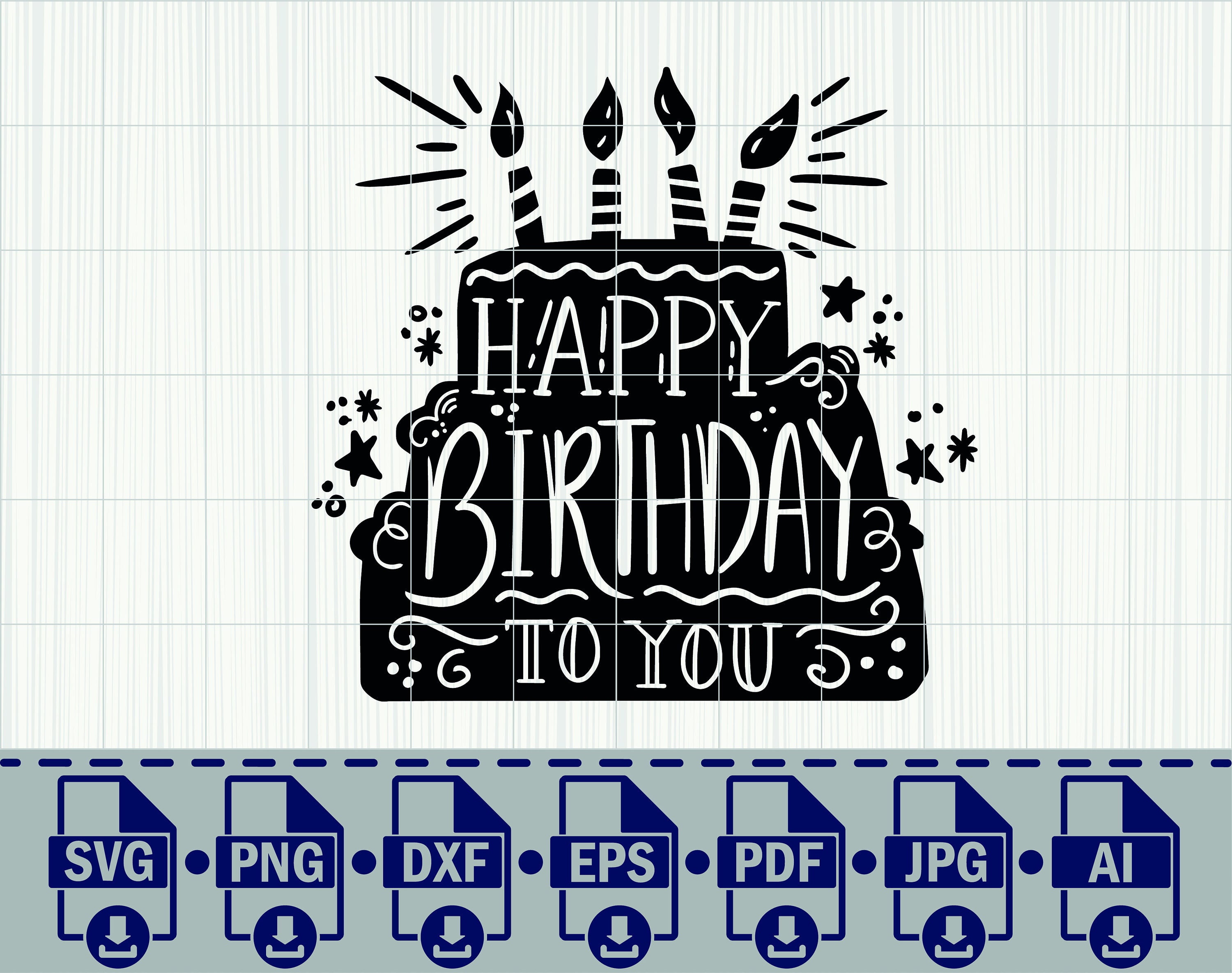 Birthday Cake SVG, Happy Birthday Svg Cut File, Birthday Party Svg ...