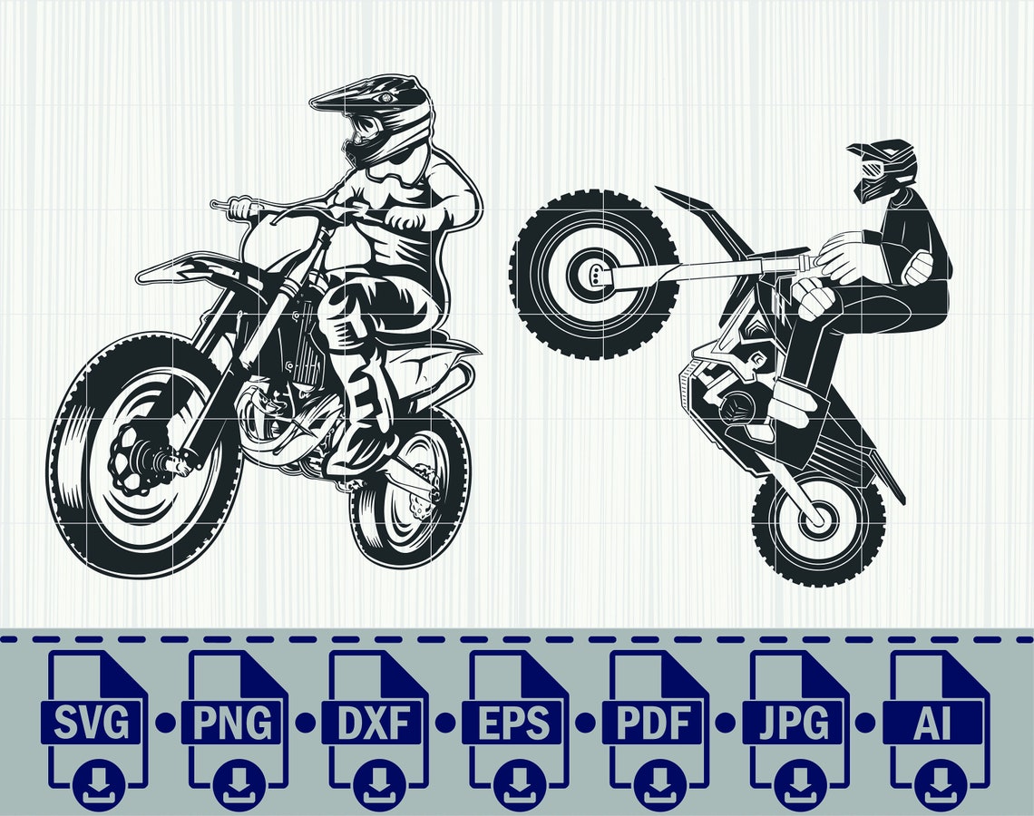 Motocross Rider Svg Dirt Bike Svg US Motocros Svg Cut File - Etsy