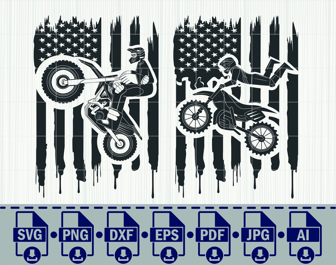 Motocross Rider Svg Dirt Bike Svg US Motocros Svg Cut File - Etsy