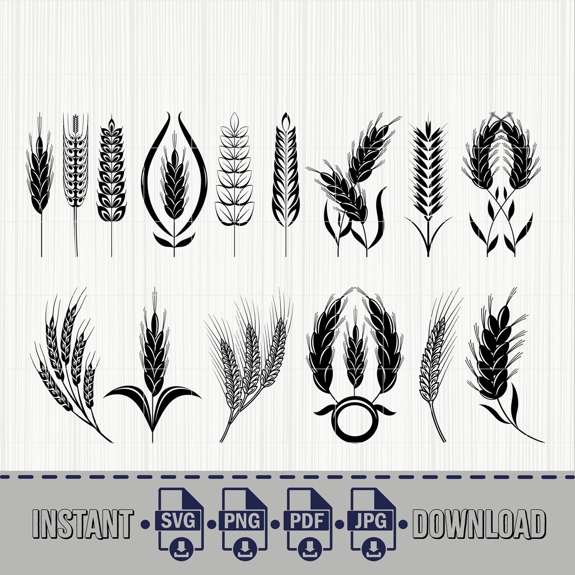 Wheat SVG Cut File, Grain Cricut, Wheat Silhouette, Grains SVG, Wheat ...