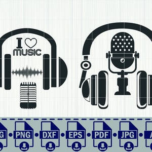 Microphone Svg File, Music Svg, Microphone Cut File, Microphone Clipart ...