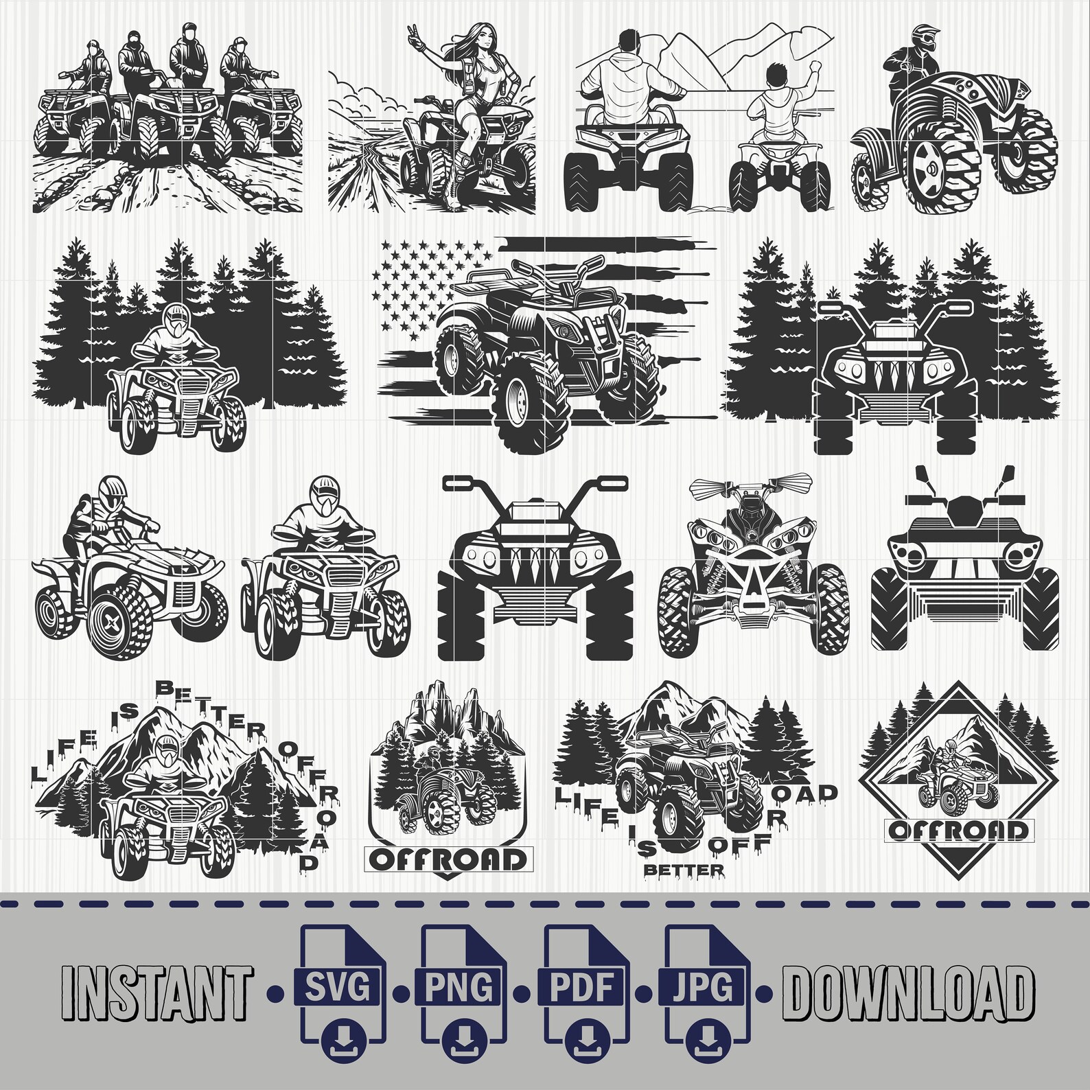 Life is Better Offroad Svg Cut File, Atv Svg, Utv Svg, Atv Offroad Svg ...