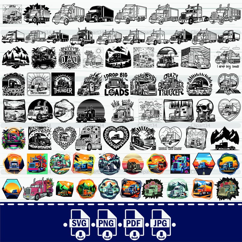 Truck Stencils - Etsy