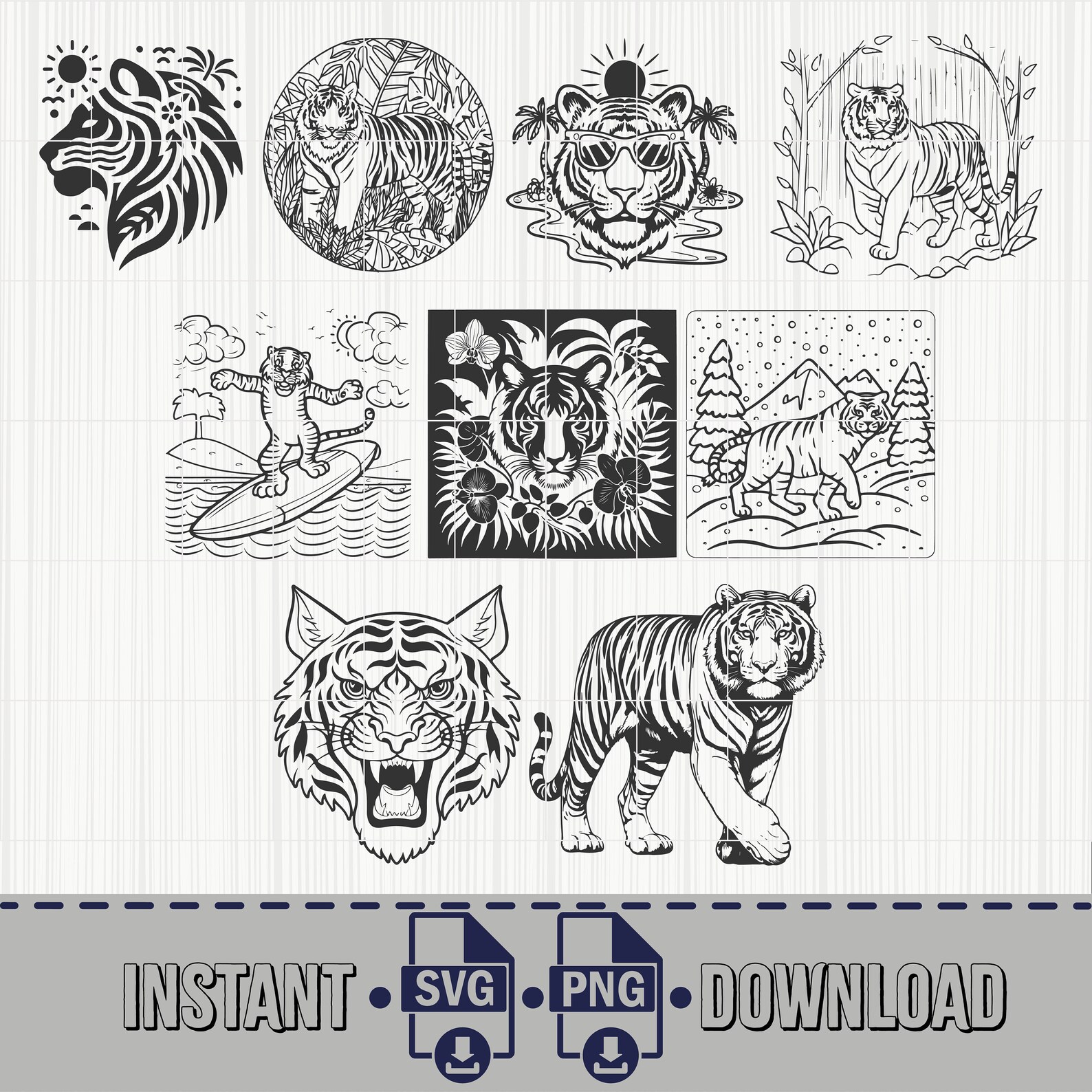 Tiger SVG File, Tiger With Flowers SVG, Floral Tigers Svg, Tiger Cut File, Tiger Face Svg ...