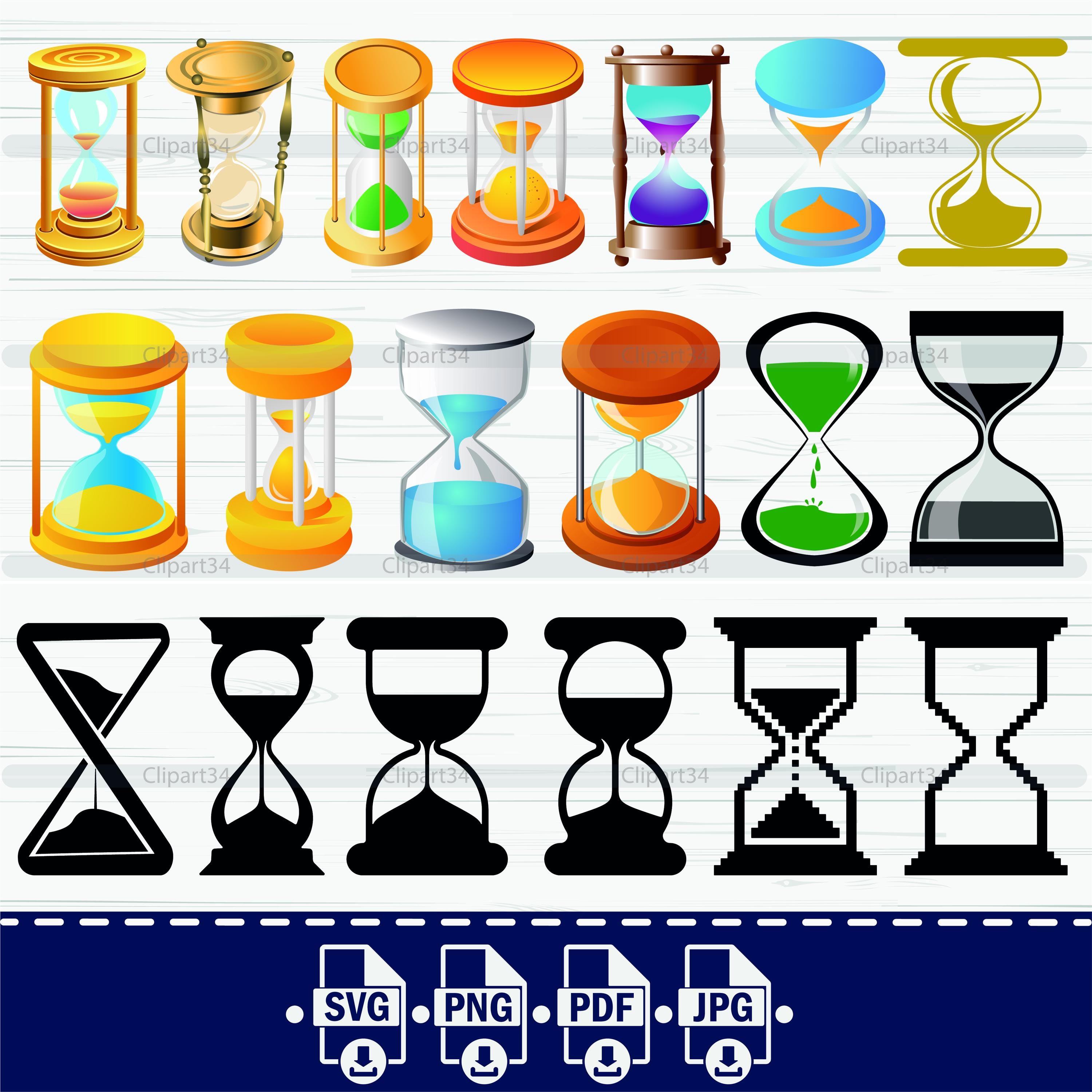 Hourglass Svg Bundle, Flower Hourglass SVG, Mystical Hourglass Svg ...