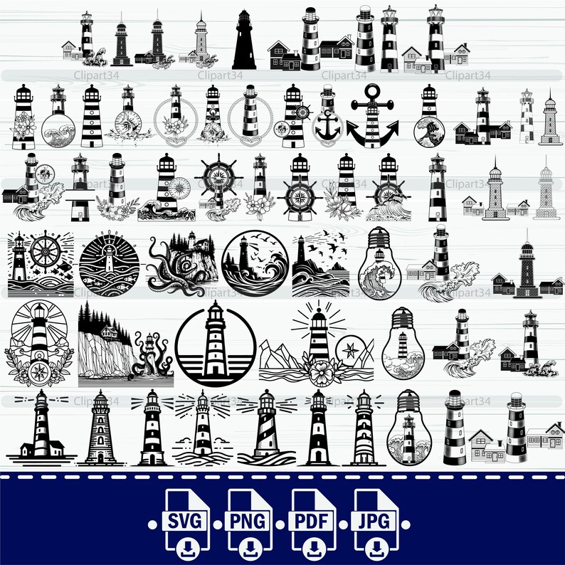 Lighthouse Svg Cut File, Lighthouse Png, Cricut Ocean Svg, Sea Svg ...