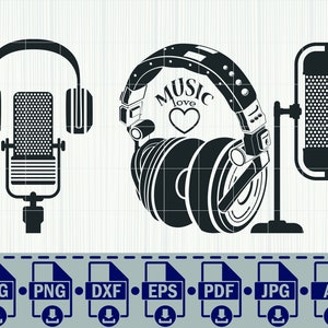 Microphone Svg File, Music Svg, Microphone Cut File, Microphone Clipart ...