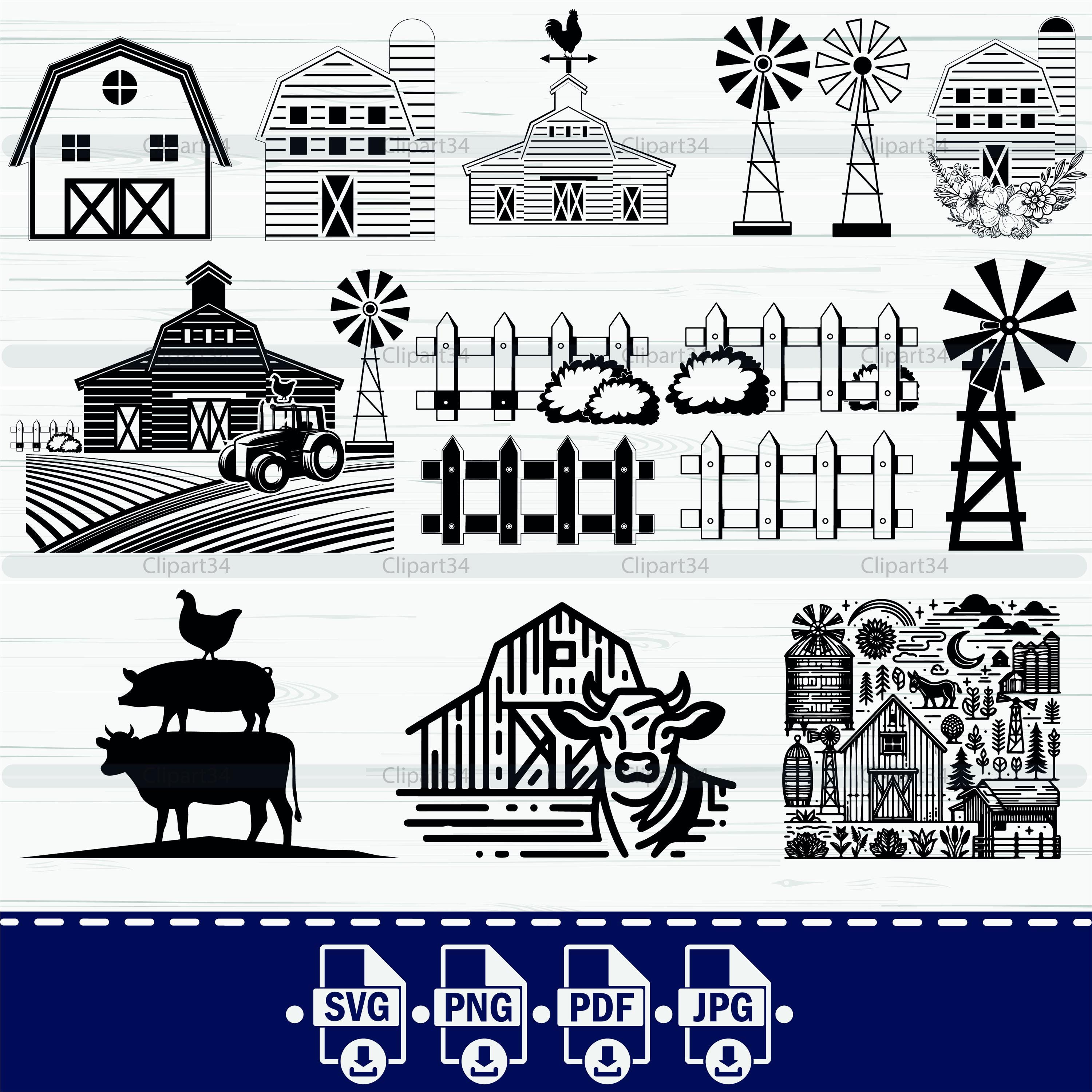 Floral Barn SVG File, Barn With Flowers Svg, Farmhouse Svg File, Farm ...