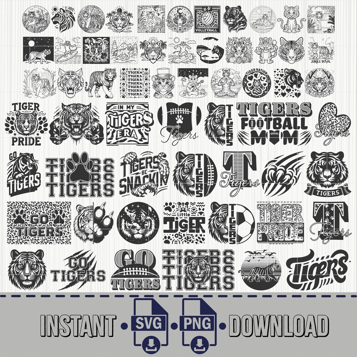 Tiger SVG File, Tiger With Flowers SVG, Floral Tigers Svg, Tiger Cut ...