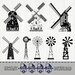 Windmill Svg, Wind Mill Svg, Farmhouse Svg, Farm Animal, Dutch Windmill ...
