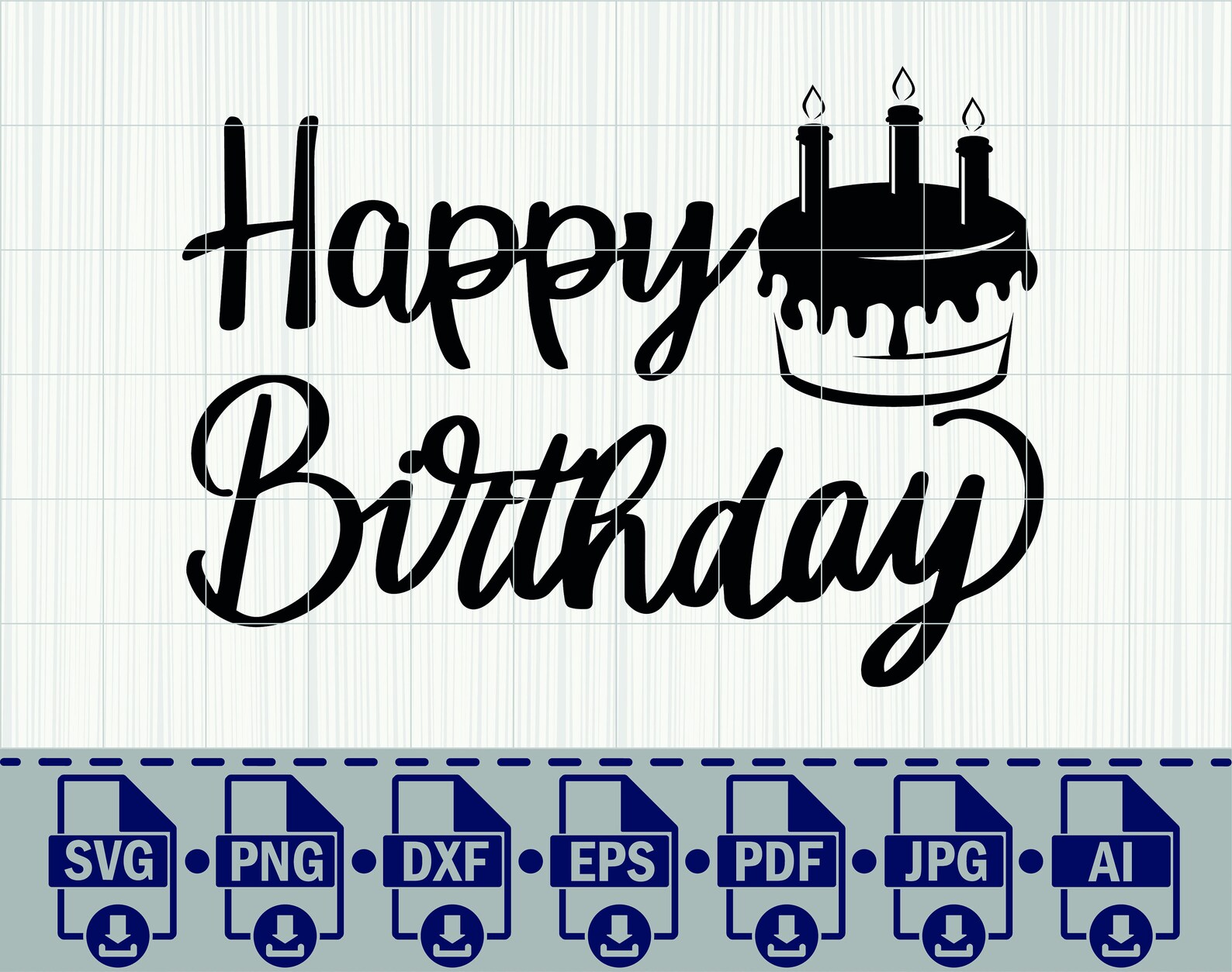 Birthday Cake SVG, Happy Birthday Svg Cut File, Birthday Party Svg ...