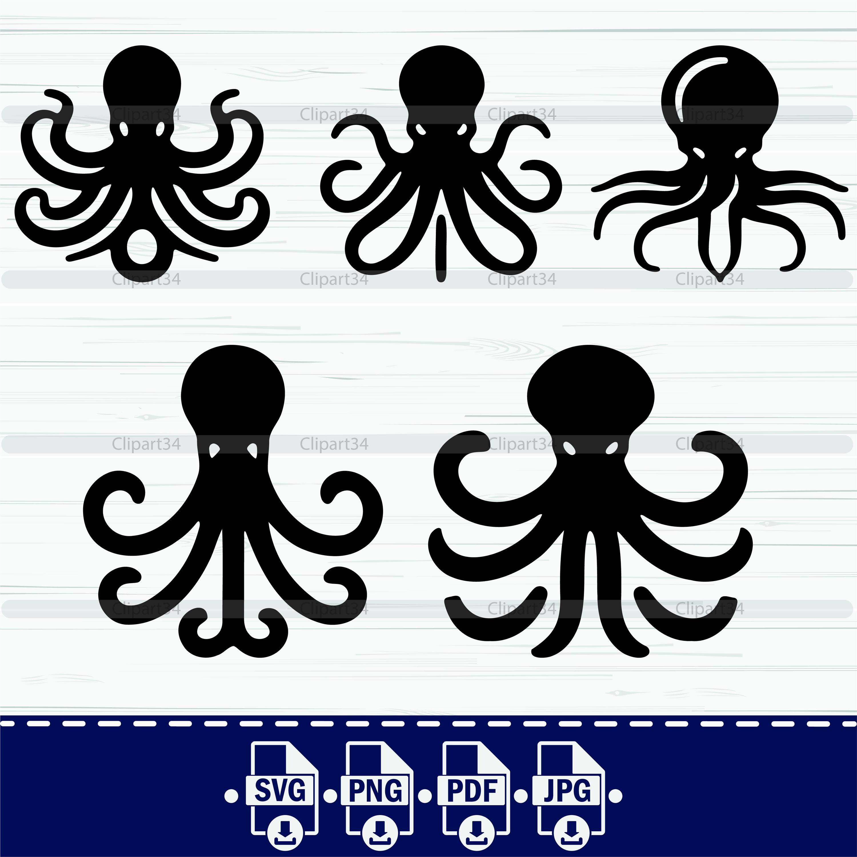 OCTOPUS SVG Bundle, Octopus Svg, Kraken Svg, Sea Monster Svg, Octopus ...