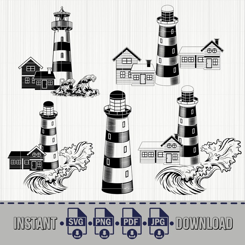 Lighthouse Svg Cut File, Lighthouse Png, Cricut Ocean Svg, Sea Svg ...