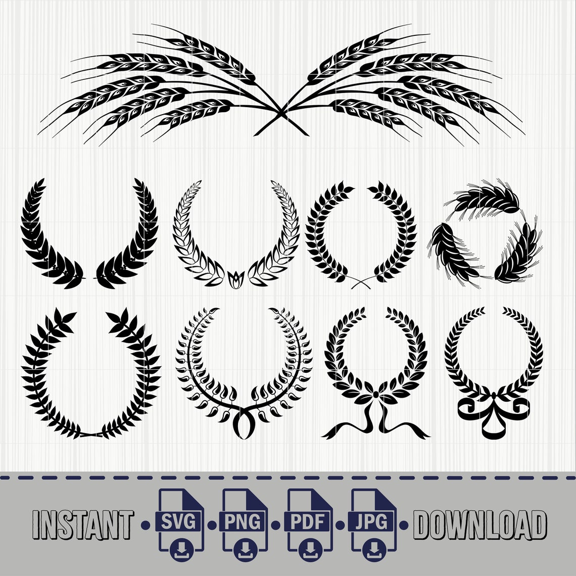 Wheat SVG Cut File, Grain Cricut, Wheat Silhouette, Grains SVG, Wheat ...