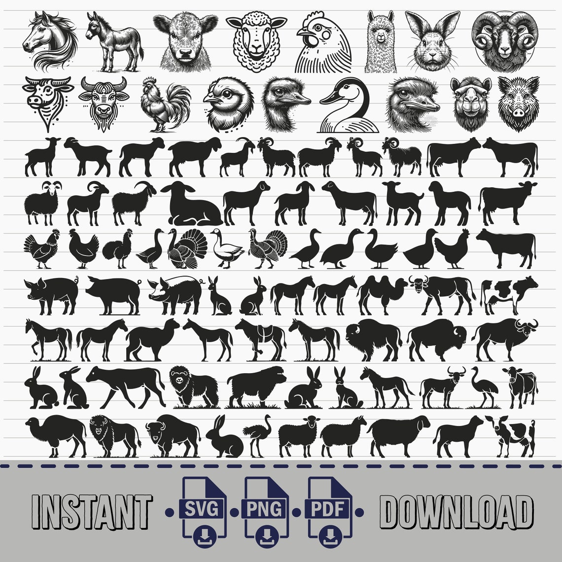 FARM ANIMALS SVG, Animals Svg, Farm Svg , Farm Animals Cricut , Farm ...