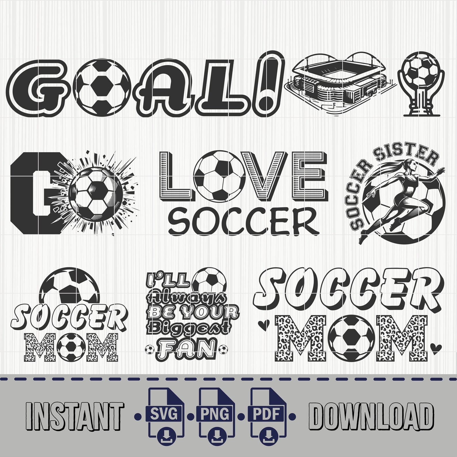 Soccer Svg Bundle Soccer Mom Png Bundle Soccer Svg Cut Files Cricut ...
