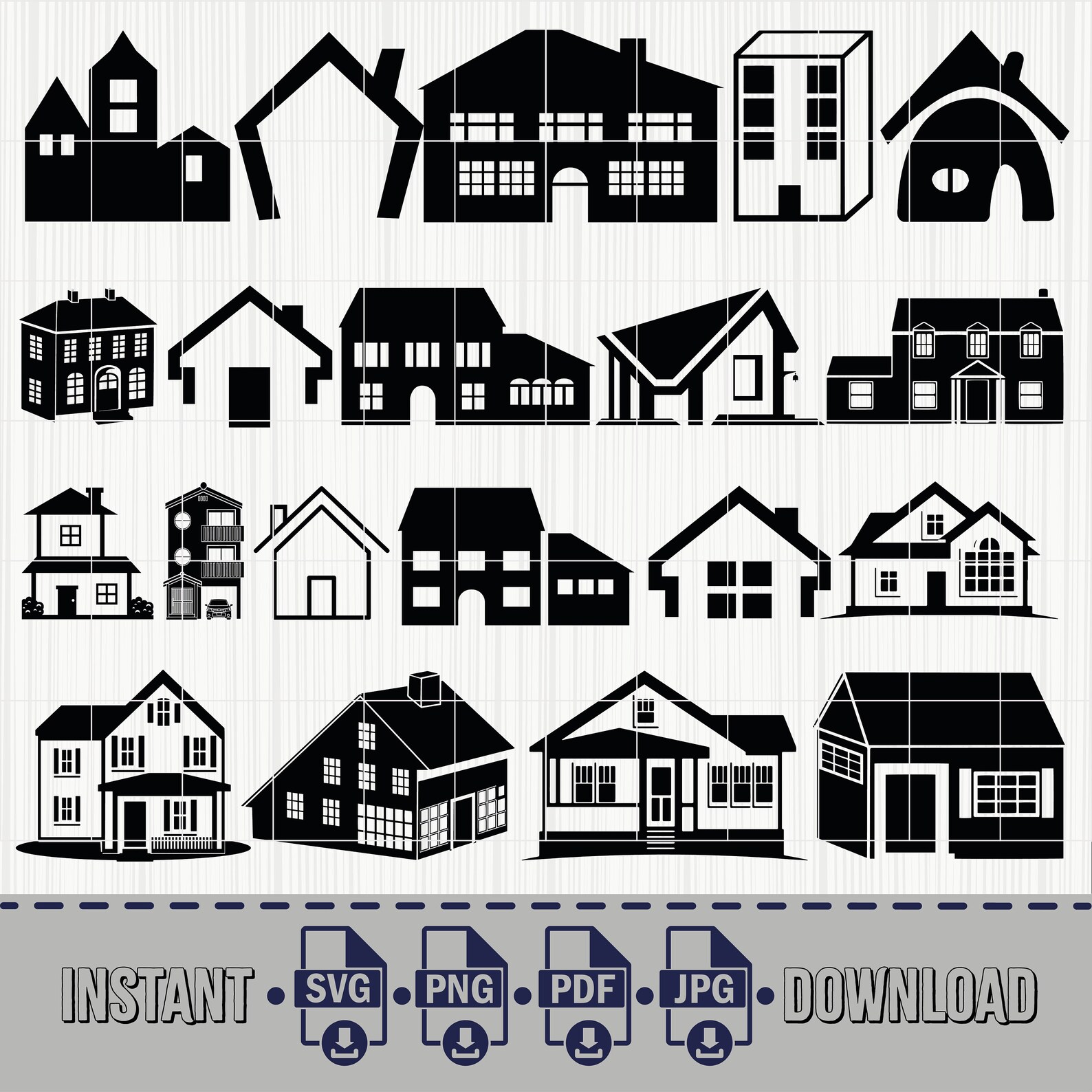 House SVG Bundle, Home Svg, House Clipart, House Png, House Vector ...