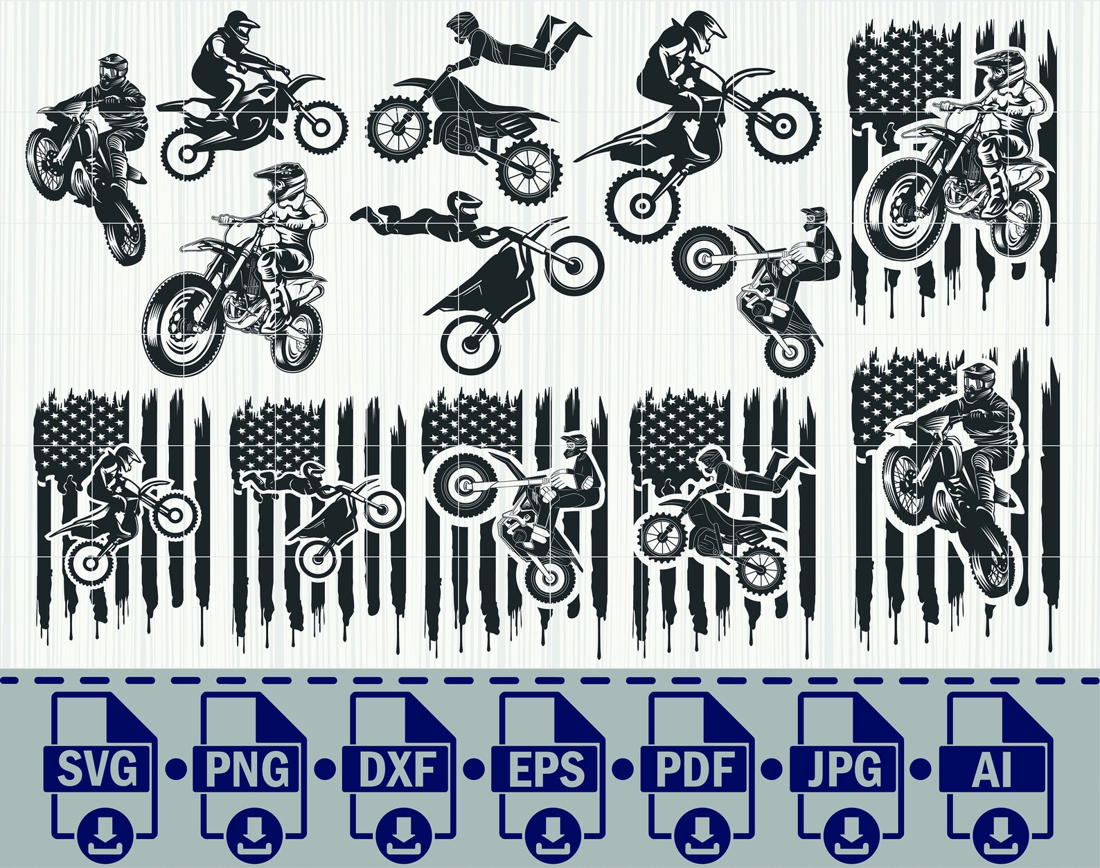 Motocross Rider Svg Dirt Bike Svg US Motocros Svg Cut File - Etsy