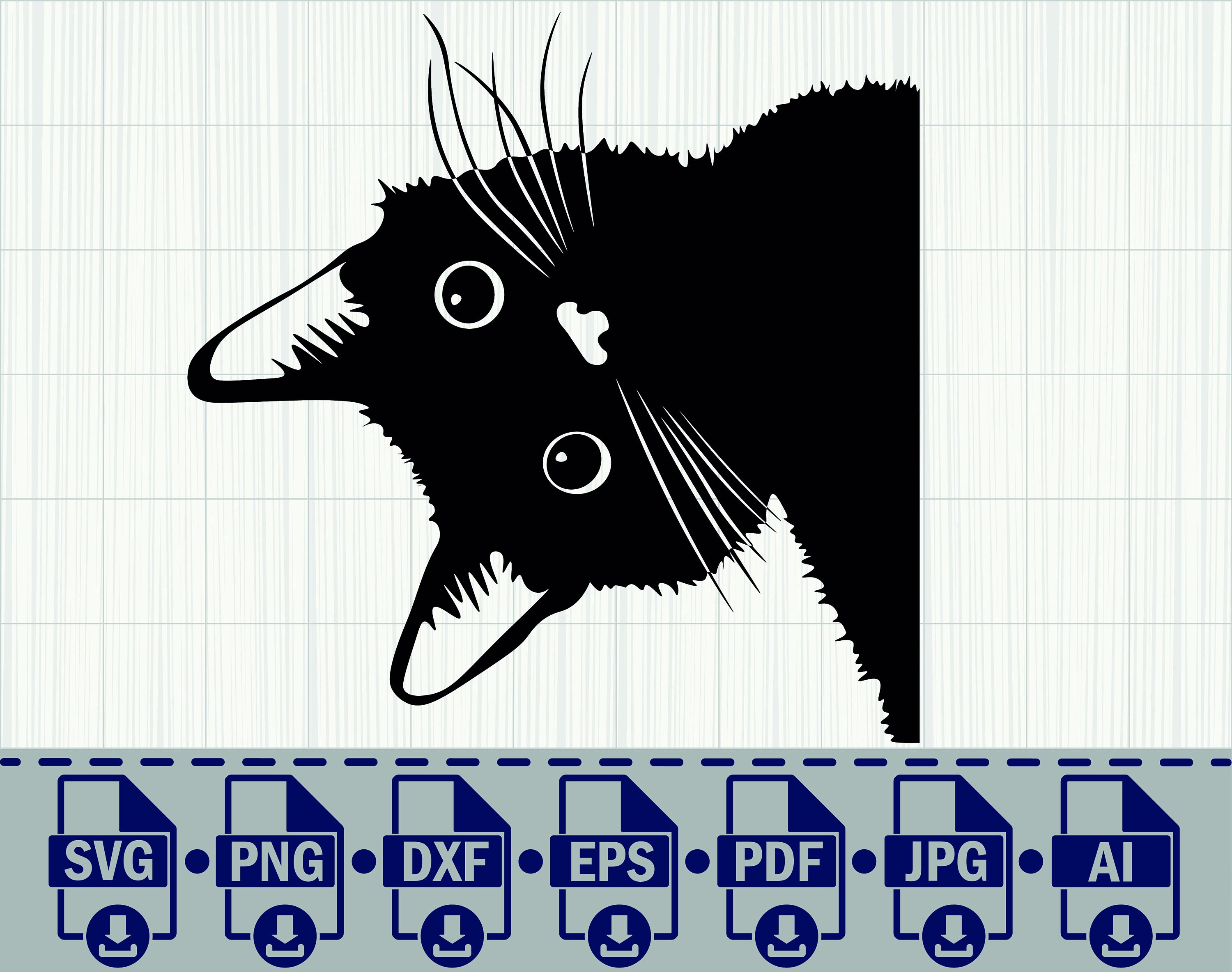 Cat SVG, Black Cat Svg, Peeking Cat Clipart, Peeping Cat SVG, Hallowen ...