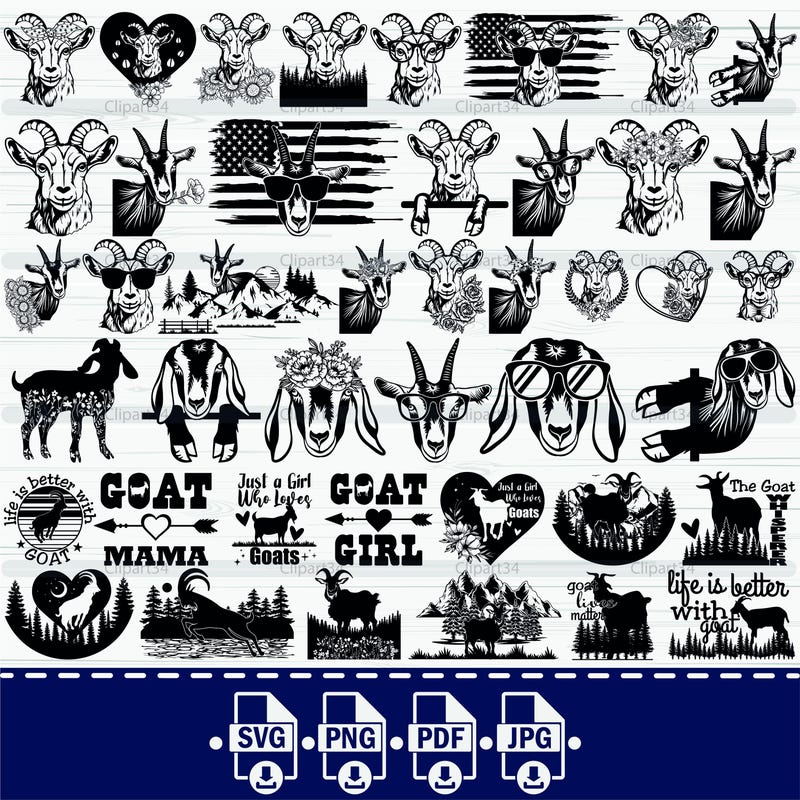 Goat Svg - Etsy