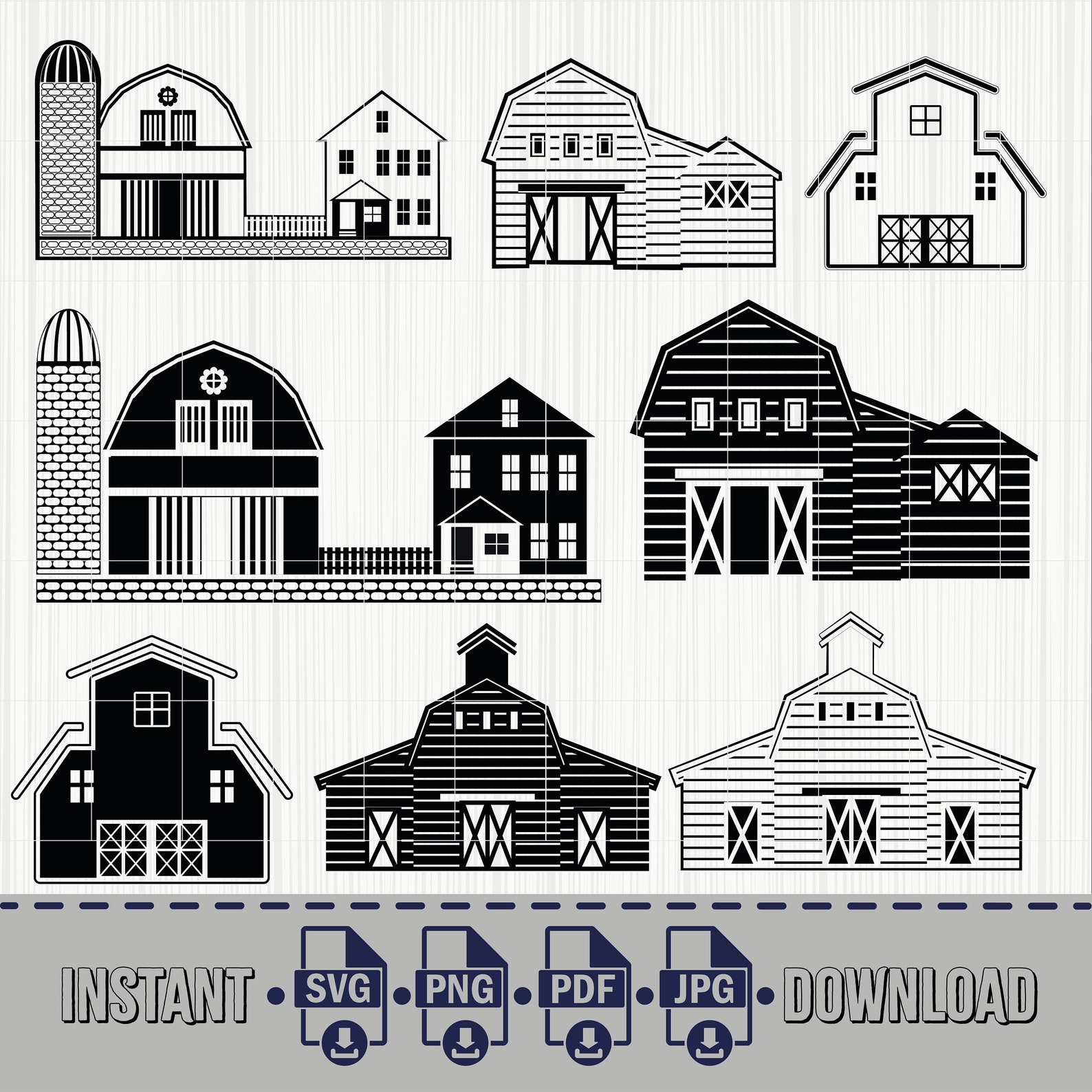 Floral Barn SVG File, Barn With Flowers Svg, Farmhouse Svg File, Farm ...