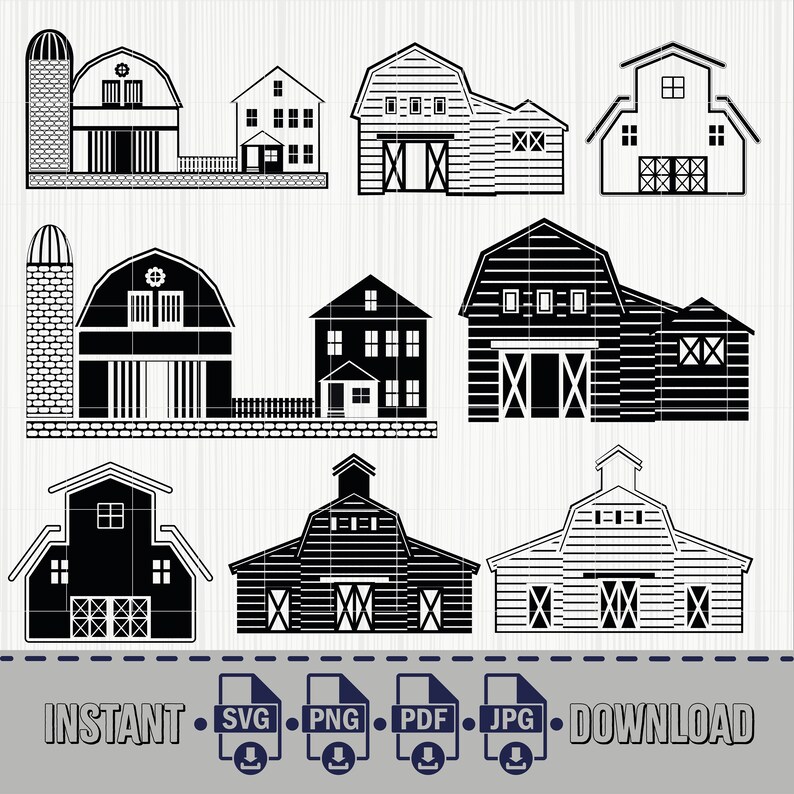 Floral Barn SVG File, Barn With Flowers Svg, Farmhouse Svg File, Farm ...