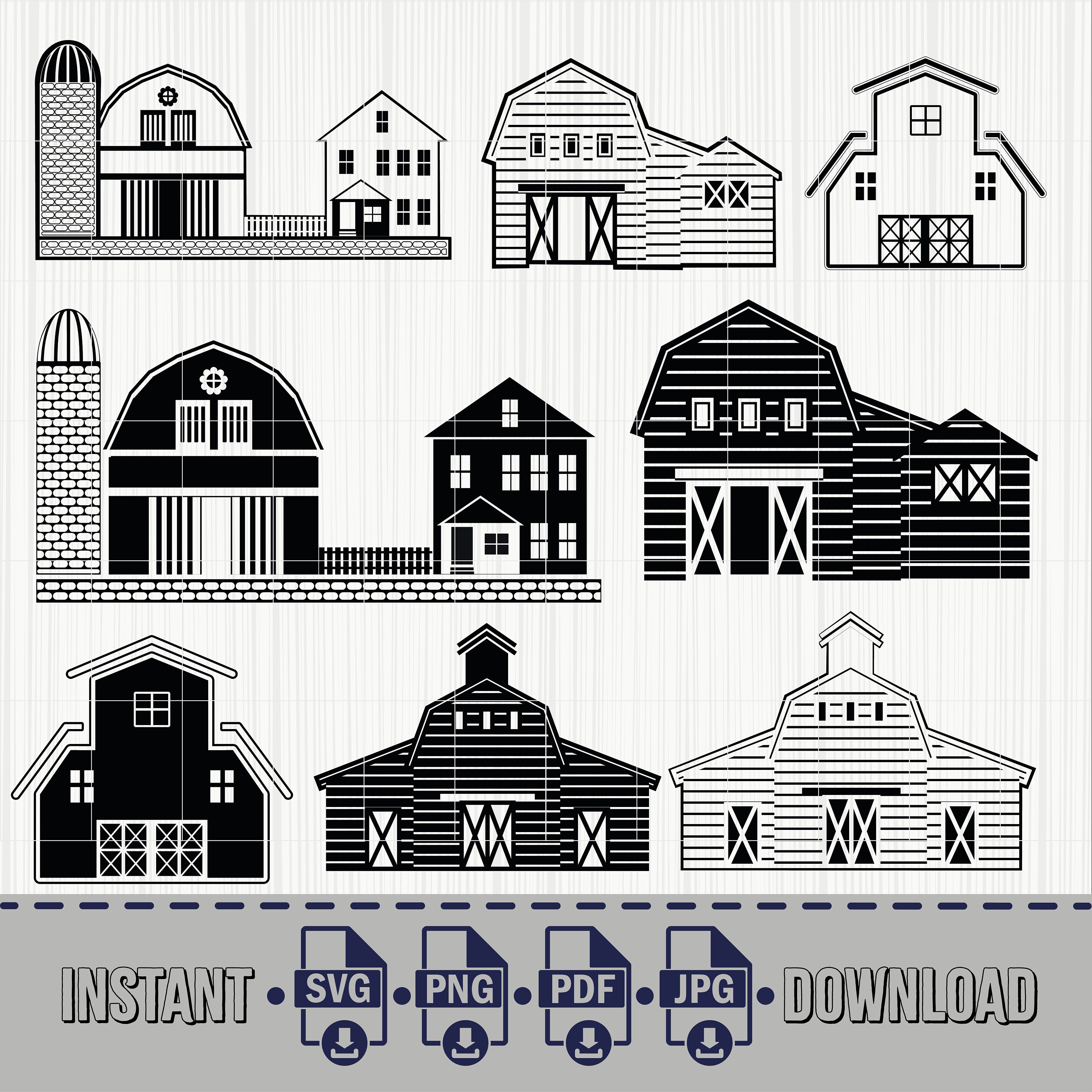 Floral Barn SVG File, Barn With Flowers Svg, Farmhouse Svg File, Farm ...