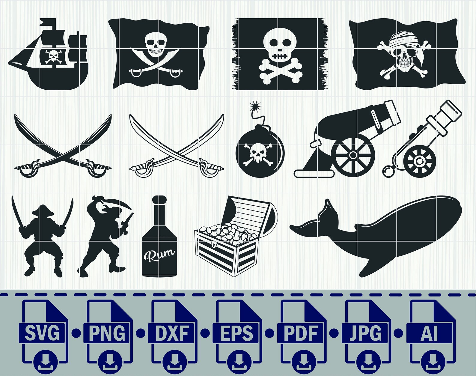 Pirate SVG, Pirate SVG Bundle , Pirate Cut Files , Pirate Silhouette ...