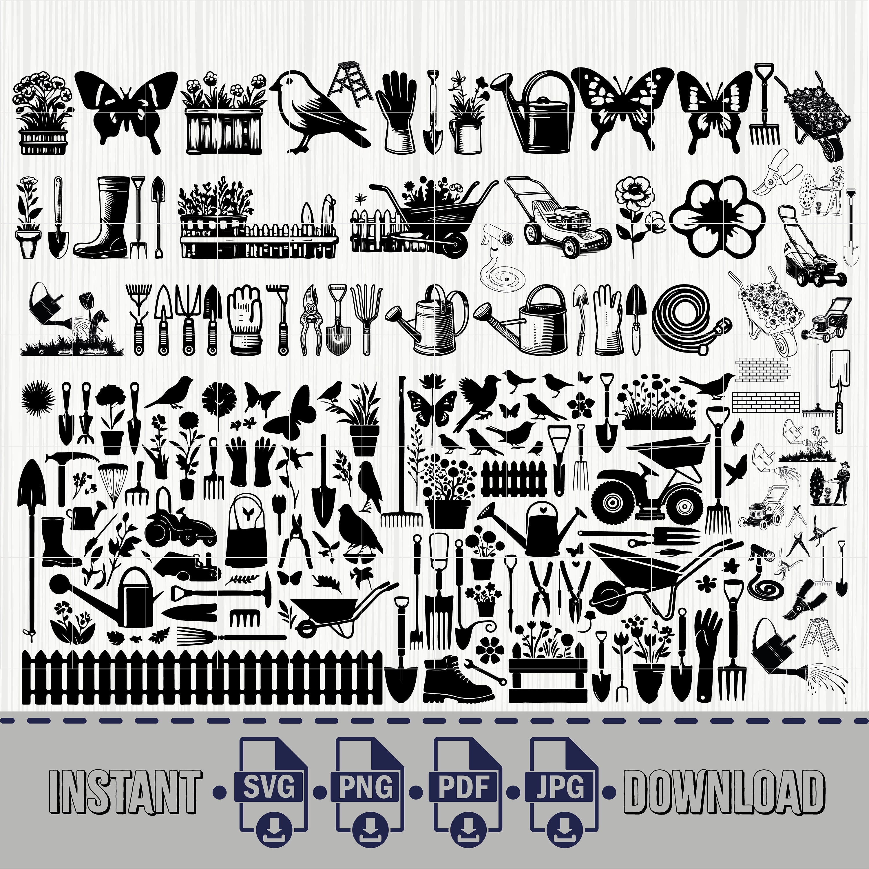 Garden Tools SVG Bundle, Gardening Tools SVG, Tools SVG, Gardening ...