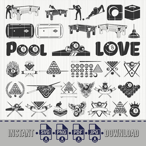 Billiards Svg - Etsy