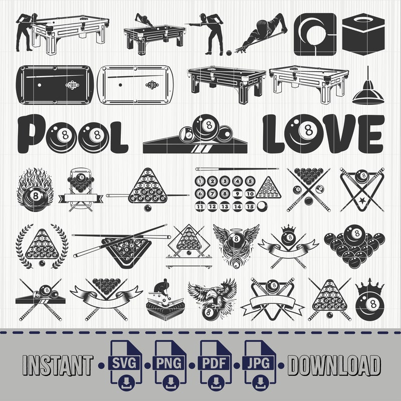 Billiards Svg - Etsy