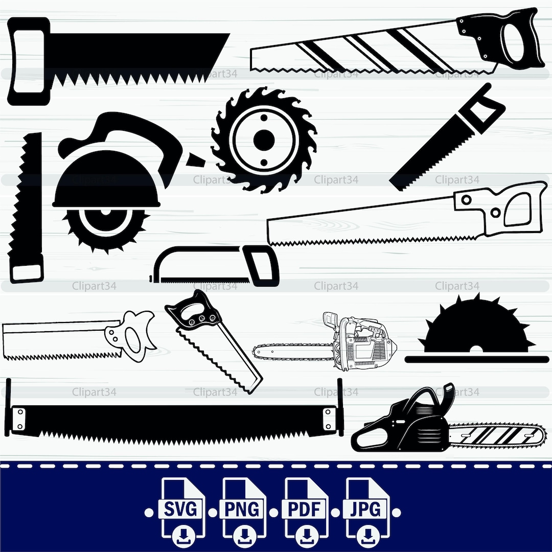 Hand Saw Svg, Hand Saw Outline Svg, Hand Saw Stencil, Chain Saw SVG ...