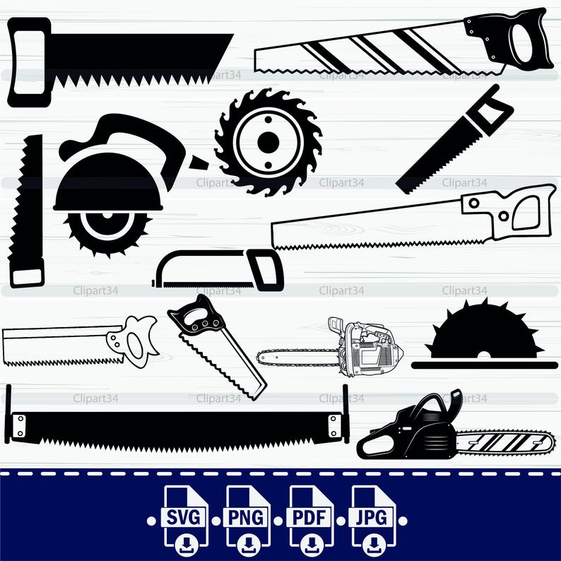 Hand Saw Svg, Hand Saw Outline Svg, Hand Saw Stencil, Chain Saw SVG ...