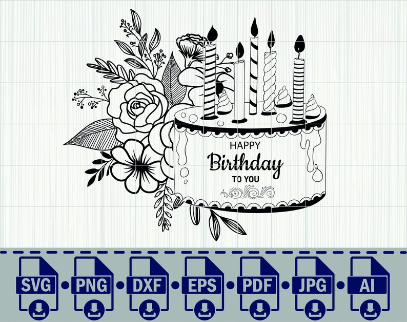 Birthday Cake SVG, Happy Birthday Svg Cut File, Birthday Party Svg ...