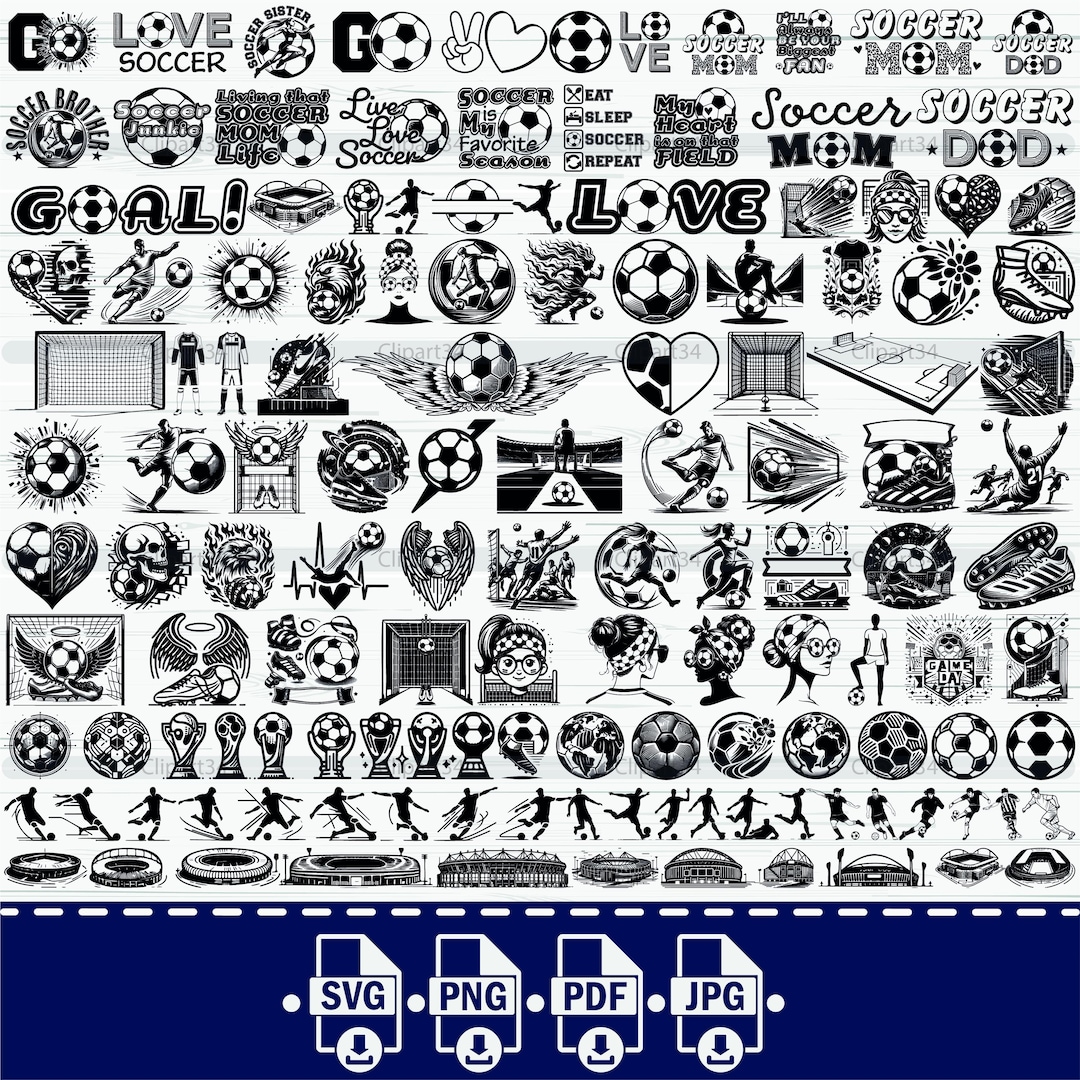 Soccer Svg Bundle Soccer Mom Png Bundle Soccer Svg Cut Files Cricut ...