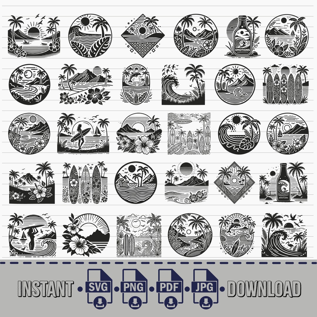 Hawaii SVG, Hawaii Clipart, Hibiscus Svg, Aloha SVG, Palm Tree Svg ...