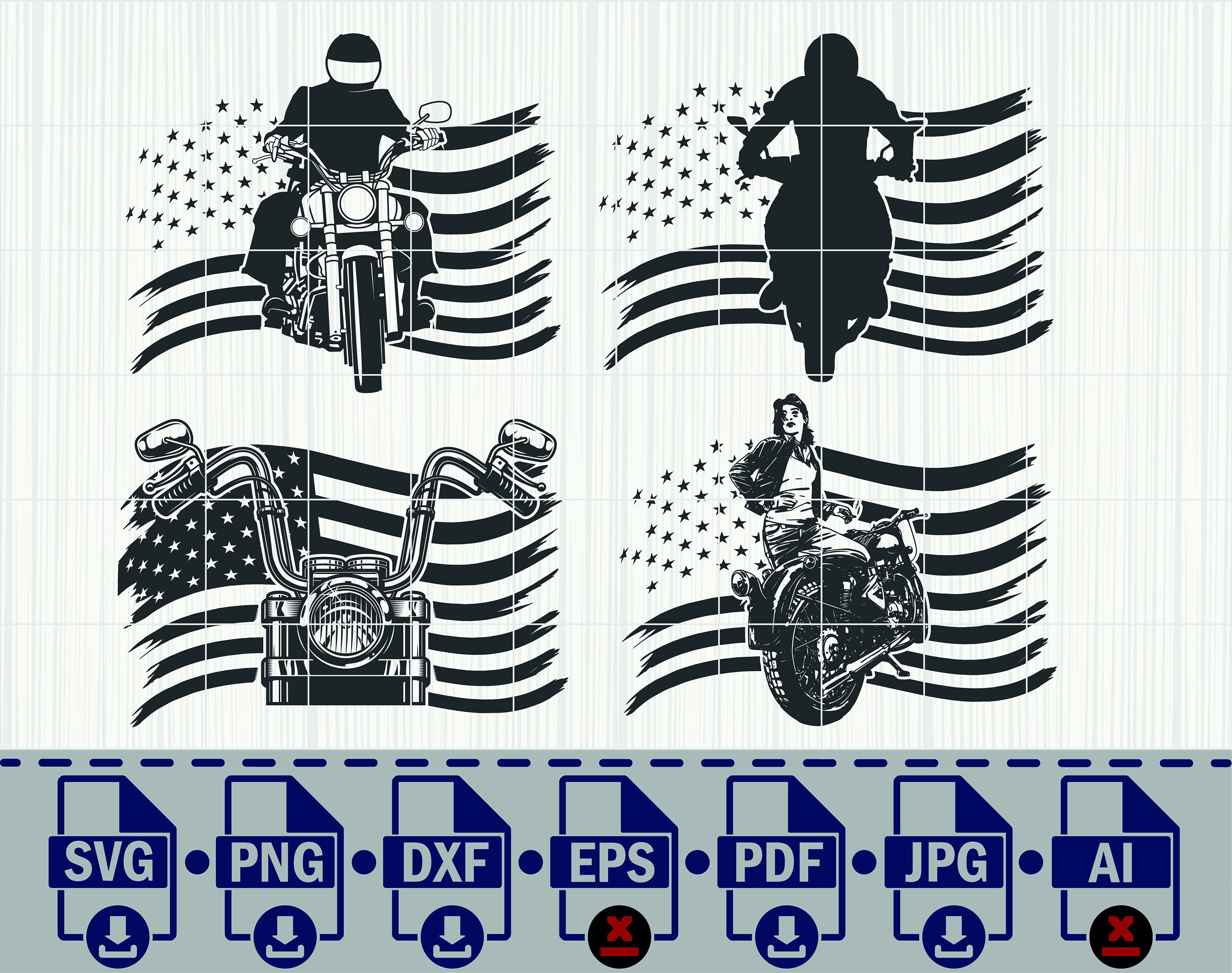 Motorcycle SVG Bundle,2, Motor Bike Svg, US Motorcycle SVG, Motorcycle ...