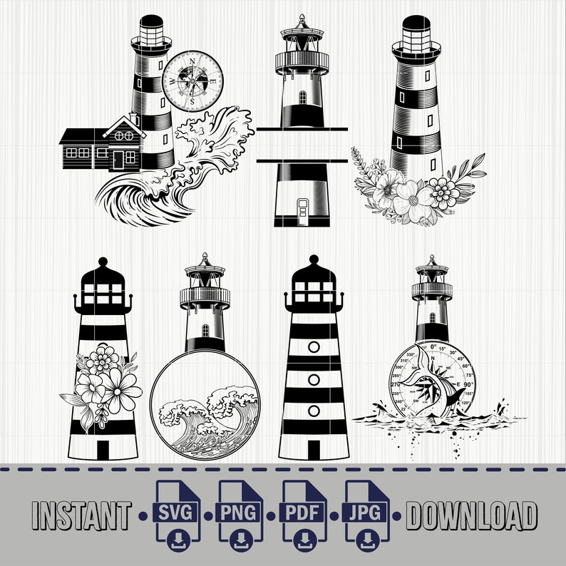 Lighthouse Svg Cut File, Lighthouse Png, Cricut Ocean Svg, Sea Svg ...