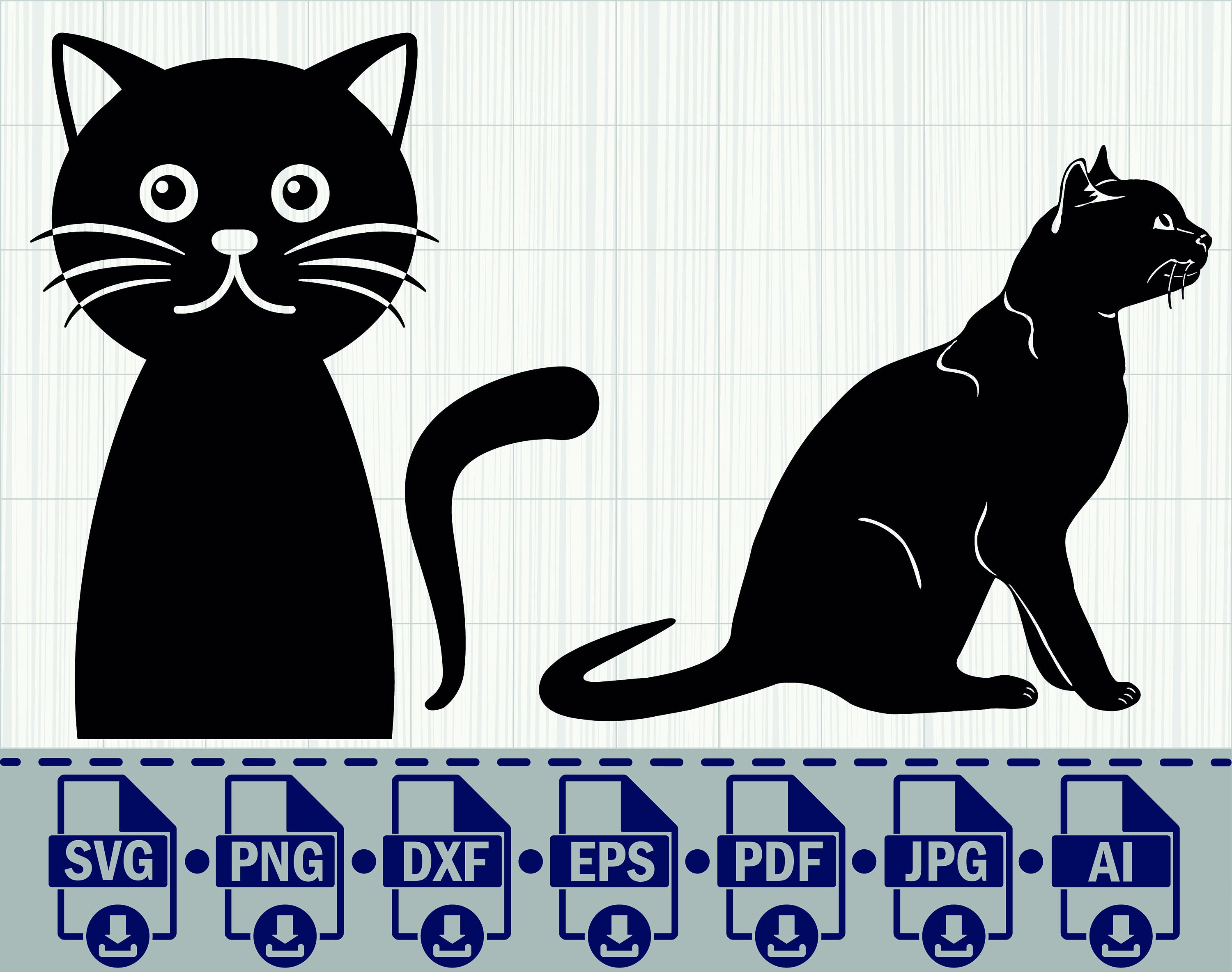 Cat SVG, Black Cat Svg, Peeking Cat Clipart, Peeping Cat SVG, Hallowen ...