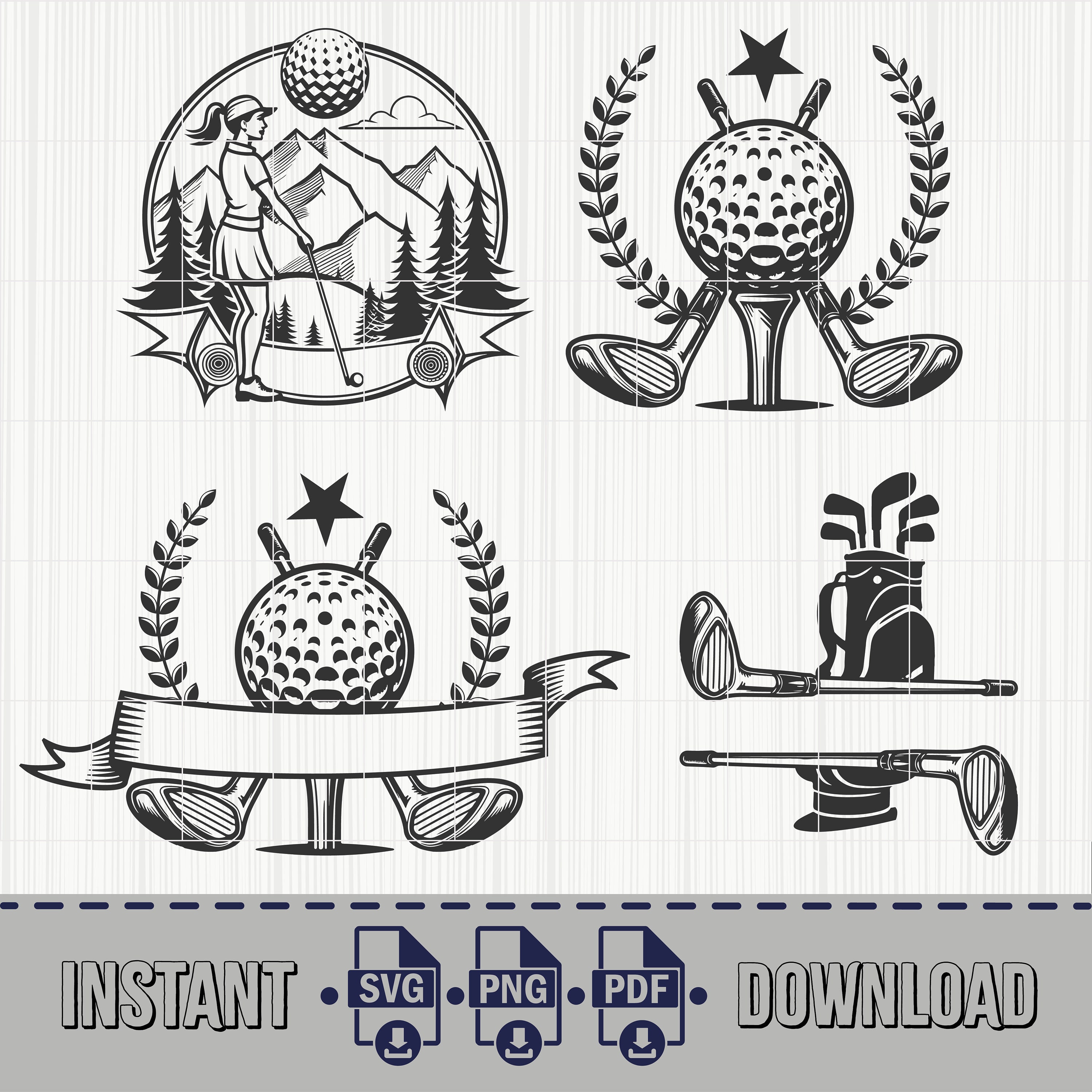 Golf Svg Bundle, Golf Monogram Svg, Split Monogram Svg, Golf Name Frame ...