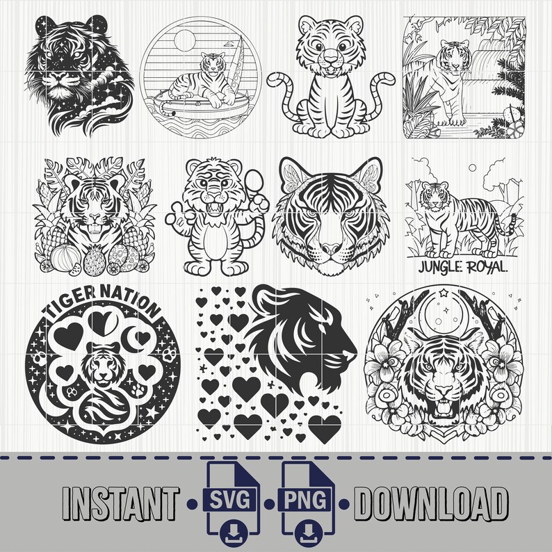 Tiger SVG File, Tiger With Flowers SVG, Floral Tigers Svg, Tiger Cut ...
