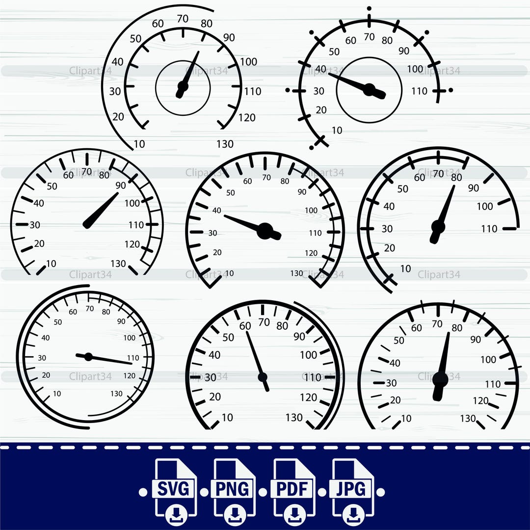8 Car Speedometer, Speedometer SVG, Speedometer Clipart, Racing Svg ...