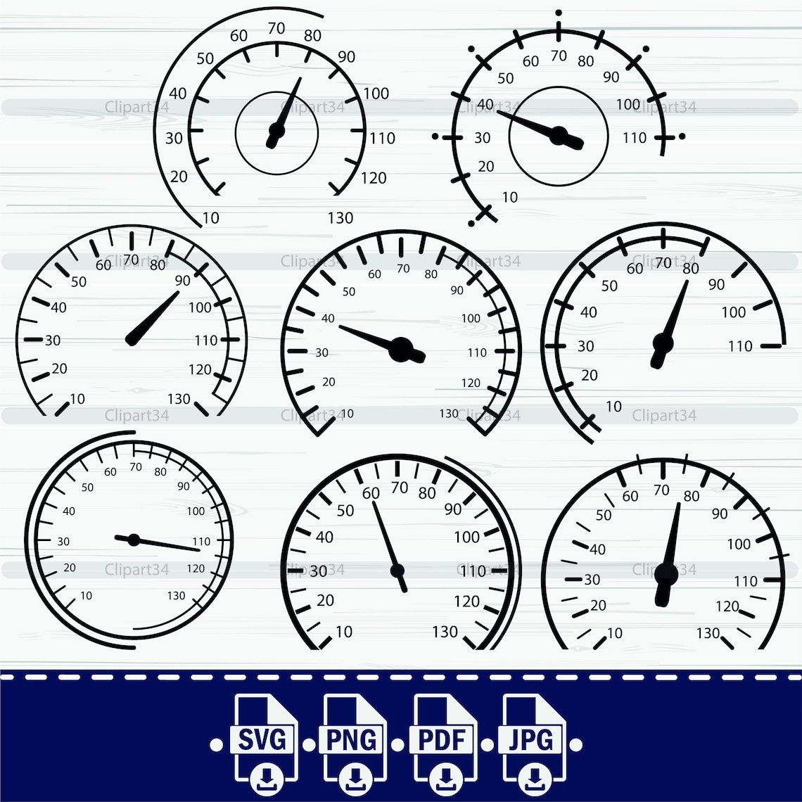 8 Car Speedometer, Speedometer SVG, Speedometer Clipart, Racing Svg ...