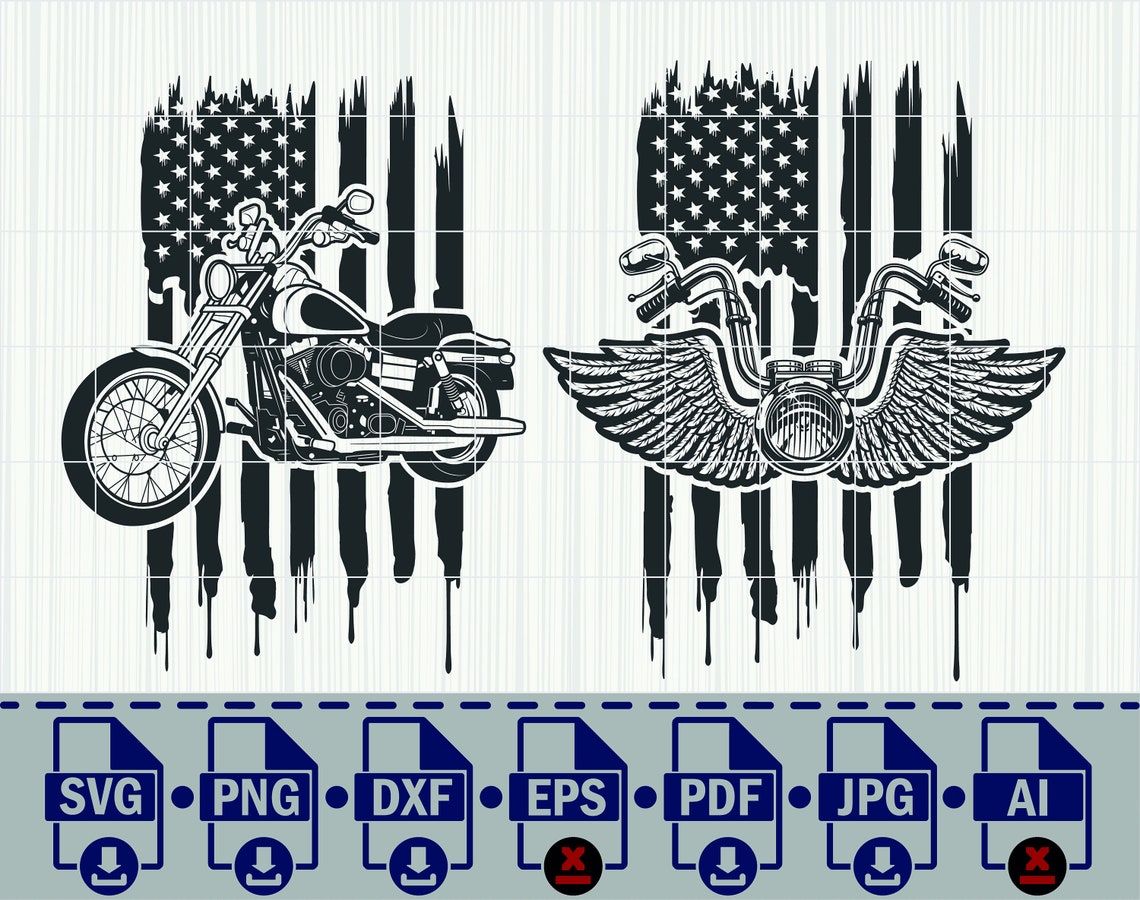 Motorcycle SVG Bundle,2, Motor Bike Svg, US Motorcycle SVG, Motorcycle ...